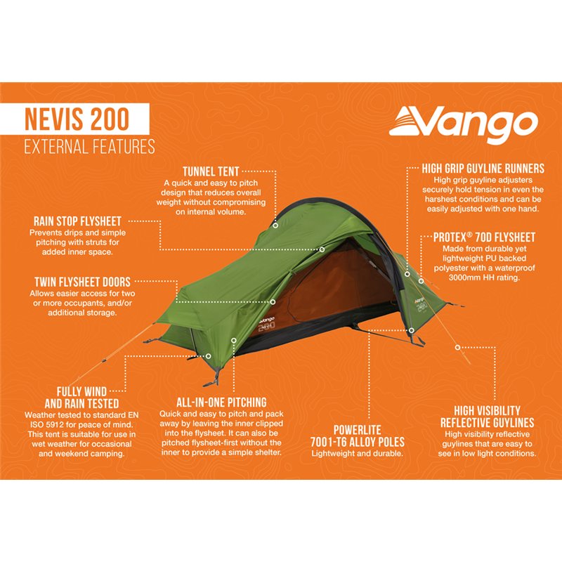 Vango Nevis 200 Hiking Tent - 2025 - Camping International